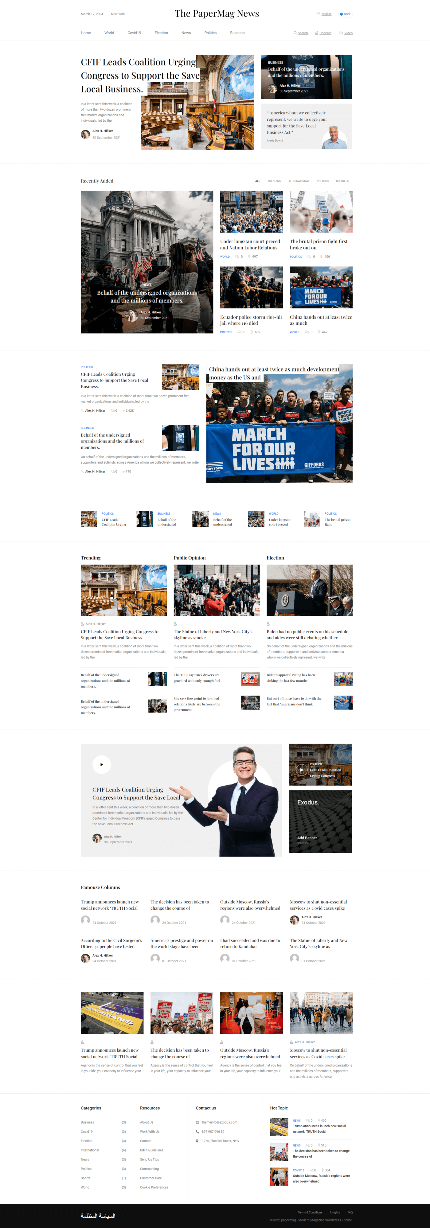 Newspaper Website WordPress Theme Development - itcroc